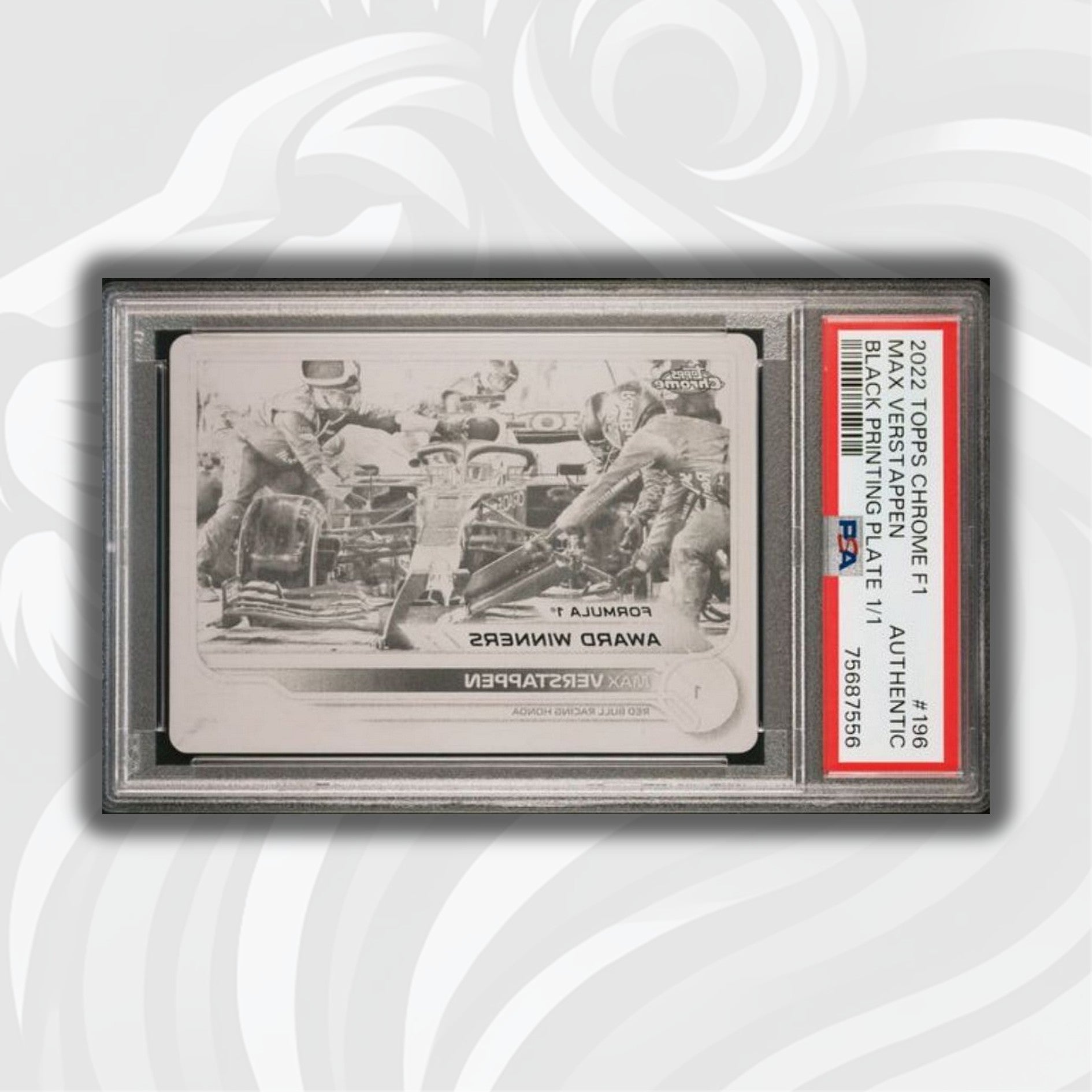 PSA Authentic - 1/1 Max Verstappen #196 - Black Printing Plate ...