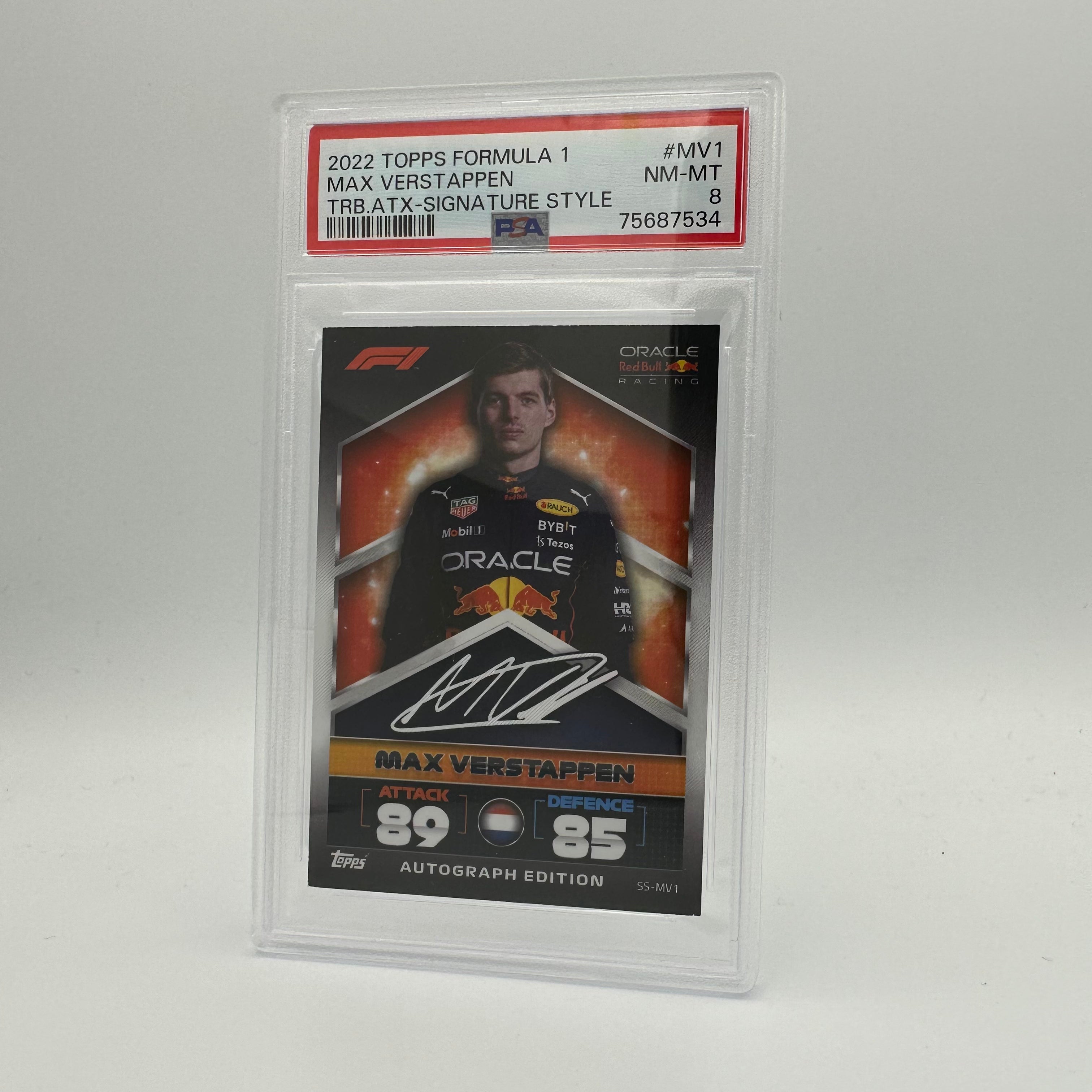 PSA 8 - MAX VERSTAPPEN #MV1 - SIGNATURE STYLE – Authenticsgg