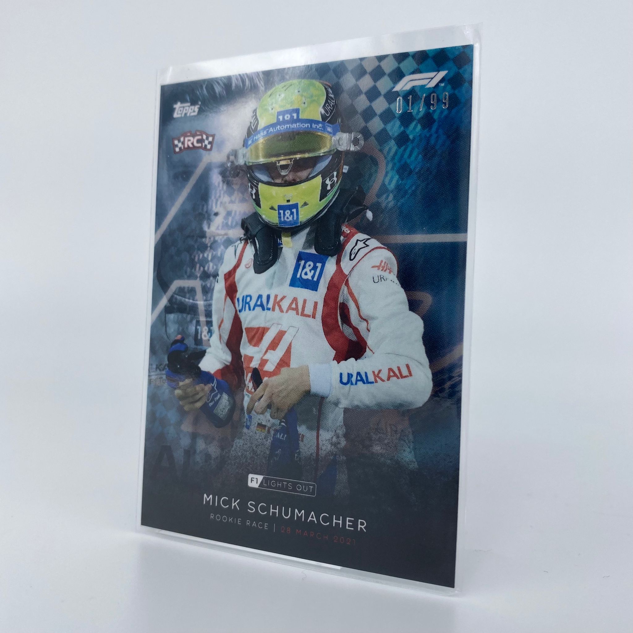 /99 Mick Schumacher - Rookie Race - Blue Parallel – Authenticsgg