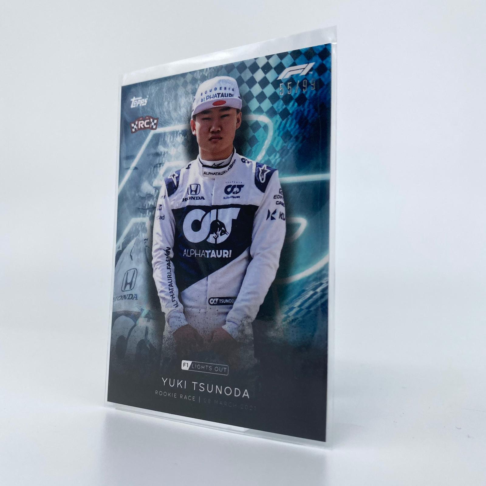/99 Yuki Tsunoda - Rookie Race - Blue Parallel – Authenticsgg